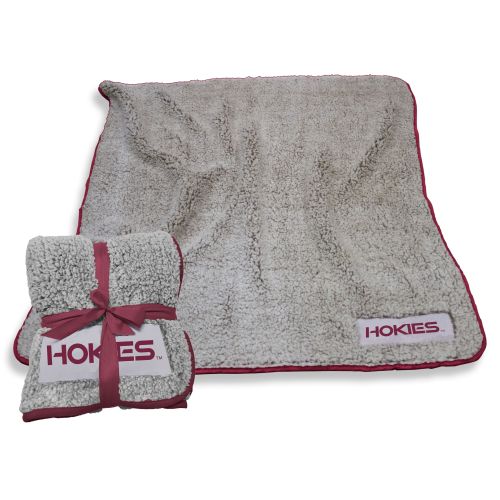 Virginia Tech University Frosty Fleece Blanket w/ Sherpa Material