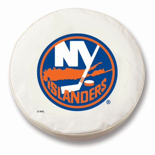 New York Islanders Tire Cover on White Vinyl